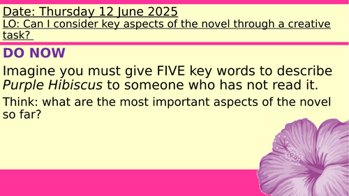 Purple Hibiscus - Full Scheme | Teaching Resources