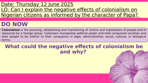 Purple Hibiscus - Full Scheme | Teaching Resources