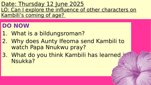 Purple Hibiscus - Full Scheme | Teaching Resources