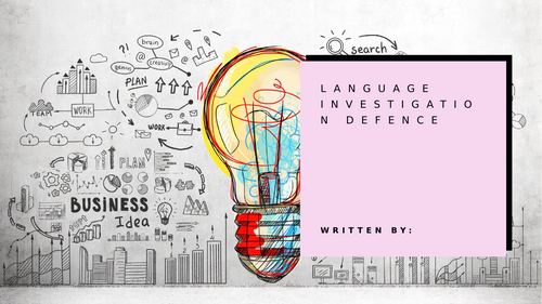 A Level English Language Investigation Defence Lesson | Teaching Resources
