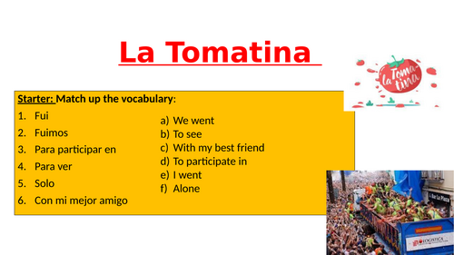 La Tomatina | Teaching Resources