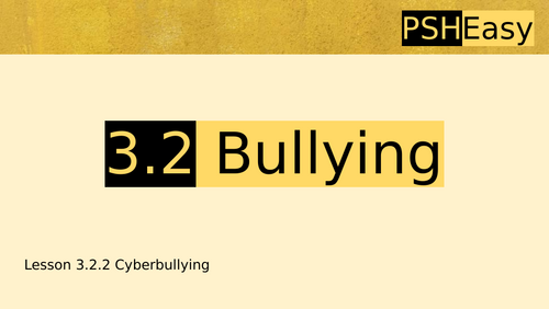 3.2.2 Cyberbullying Lesson Pack | Teaching Resources