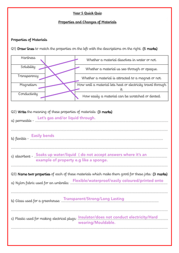 Science Y5 End of Unit Assessment Bundle | Teaching Resources