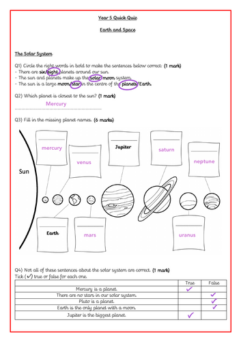 Science Y5 End of Unit Assessment Bundle | Teaching Resources