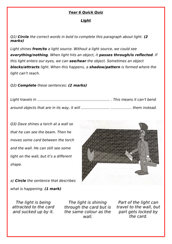 Science Y6 End of Unit Assessment Bundle | Teaching Resources