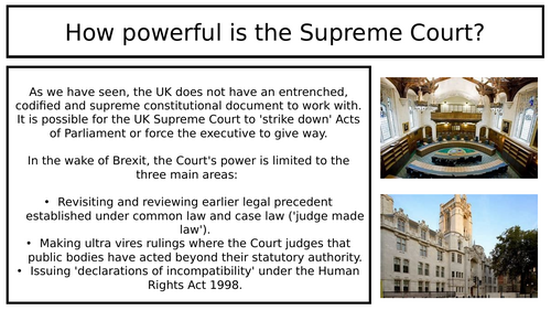 Overall impact of the Supreme Court | Teaching Resources