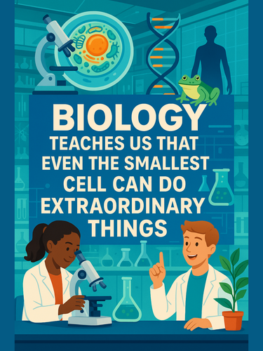 4 Motivational Posters about Biology 18" X 24" | Teaching Resources
