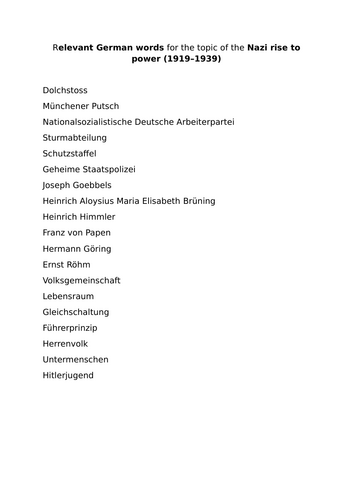 IB DP History Paper 2 Topic 10: Authoritarian States Hitler - complete ...