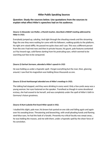 IB DP History Paper 2 Topic 10: Authoritarian States Hitler - complete ...