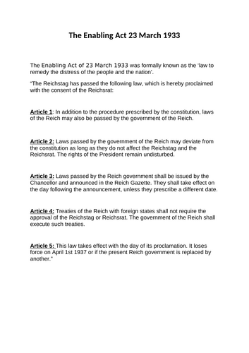 IB DP History Paper 2 Topic 10: Authoritarian States Hitler - complete ...