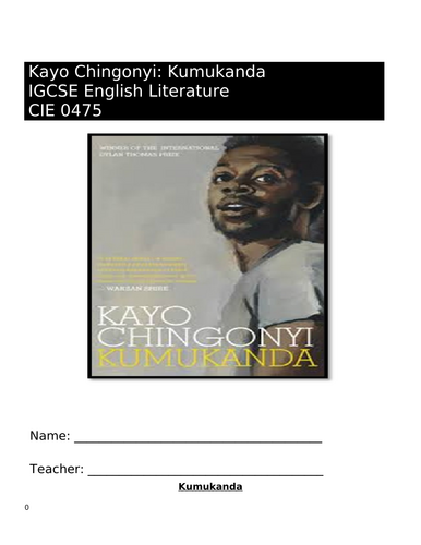 Kayo Chingonyi Anthology | Teaching Resources