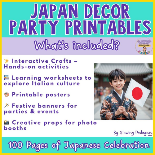 Japan Classroom Decor and Activities – Worksheets, Crafts, Banners and ...