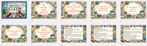 How Well Do You Know Your Teacher? Quiz | Teaching Resources