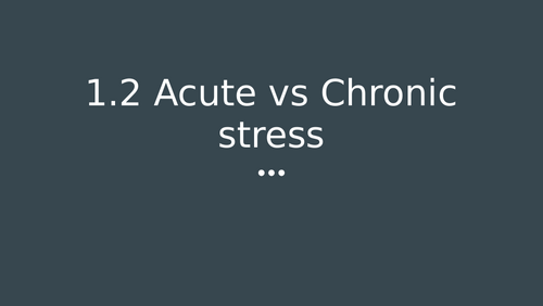 A level Psychology Physiology of Stress | Teaching Resources