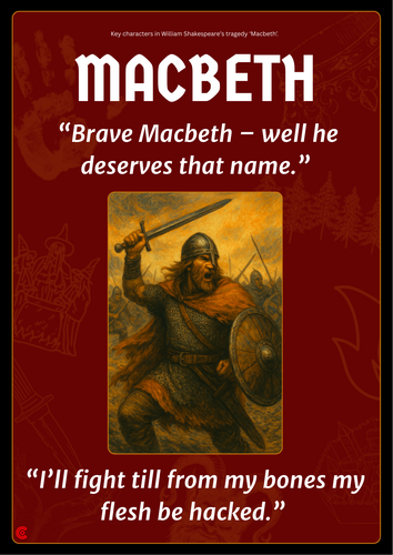 Set of 6 Macbeth (Shakespeare) Posters – English Literature Key Quotes ...