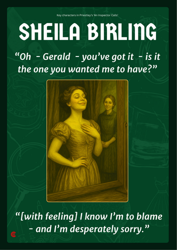 Priestley | An Inspector Calls | 6 Character Posters | GCSE English ...