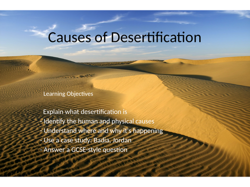 Reasons for Desertification | Teaching Resources