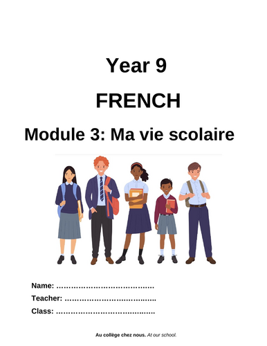 New GCSE 2024. Ma vie scolaire. (Module 3 - Edexcel) Booklet | Teaching ...