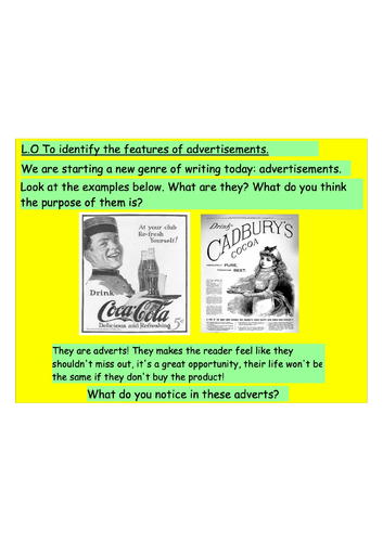 Identifying Features of an Advertisement and Persuasive Techniques (KS2 ...