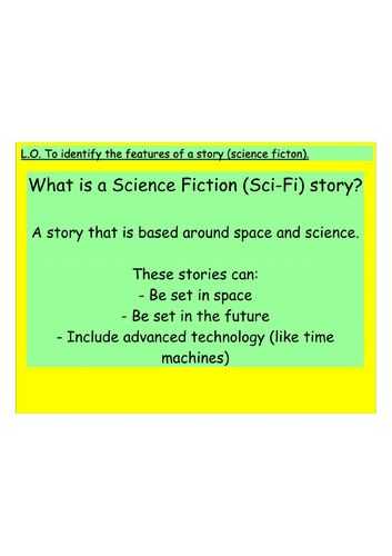 Identifying Features of a Science Fiction Story (Narrative Writing ...