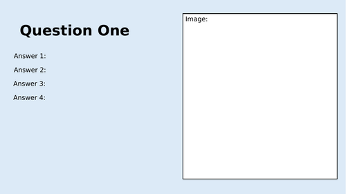 Power Point Quiz Template | Teaching Resources
