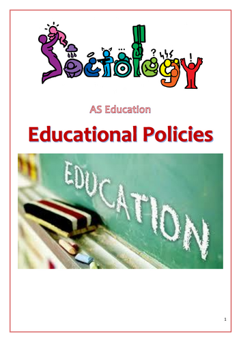 Sociology - Education with Theory and Methods - Policies | Teaching ...