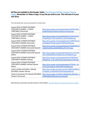 Ultimate Editable Teacher Planner | Google Sheets| 2025/2026 & Beyond ...