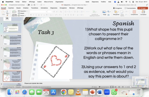 calligraphy, calligrams French Spanish | Teaching Resources