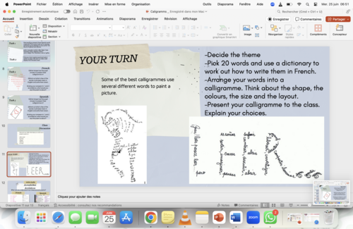 calligraphy, calligrams French Spanish | Teaching Resources