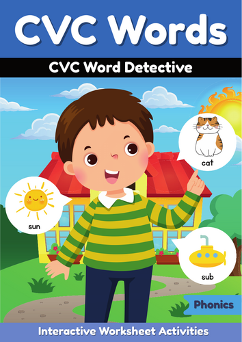 Short U CVC Words | Phonics Worksheet | Teaching Resources