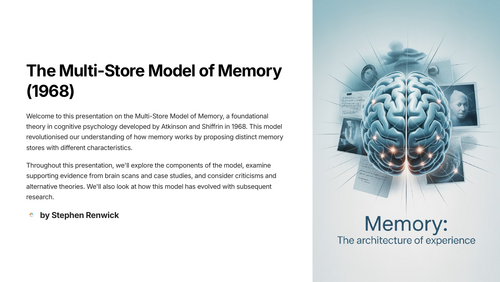 Memory (AQA A-Level Psychology) | Teaching Resources