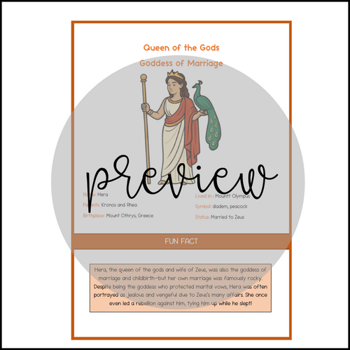 Greek Gods Fact File Posters – Illustrated Classroom Display & Drama ...