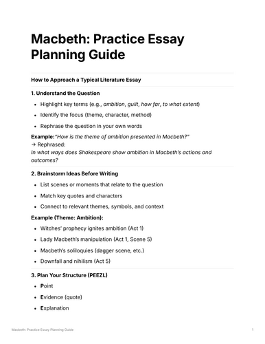 Macbeth GCSE Bundle for AQA | Complete Scheme of Work, Lessons, Essay ...