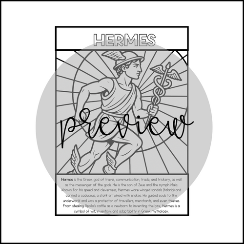 Greek Gods Colouring Pages | KS2–KS3 History & Classics | Mythology ...