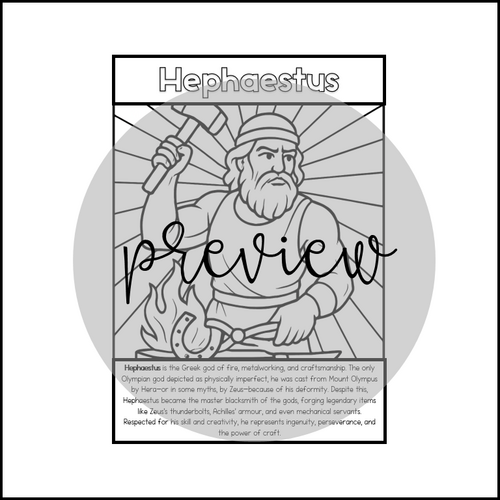 Greek Gods Colouring Pages | KS2–KS3 History & Classics | Mythology ...