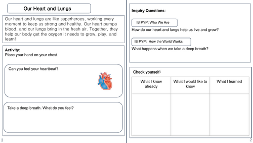 IB Human Body Inquiry: Heart, Lungs & Blood | Teaching Resources