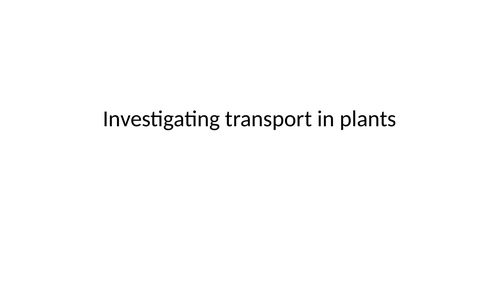 AQA A-level biology 3.3.4.2 Mass transport in plants Whole topic ...