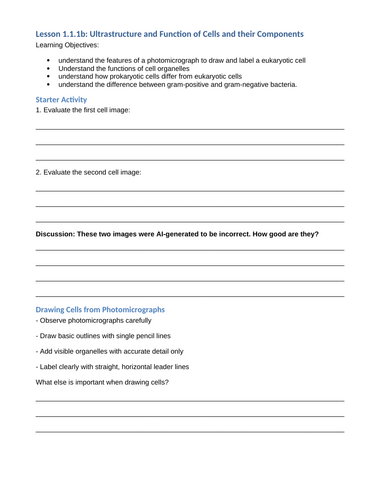 OCR AAQ F180 Biology B1.1 Lesson 1 Cell Ultrastructure | Teaching Resources