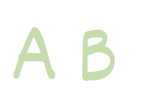 Display lettering - green version 2, lined I | Teaching Resources