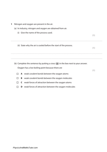 EDEXCEL - GCSE CHEMISTRY BONDING, STRUCTURE AND PROPERTIES OF MATTER ...