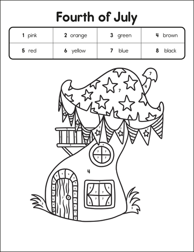 Fourth of July Color by Number Worksheets - Patriotic Activities for ...