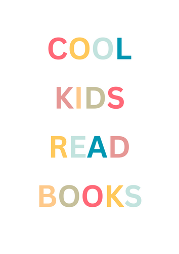 Cool Kids Read Books – Printable Reading Corner Poster (Classroom ...