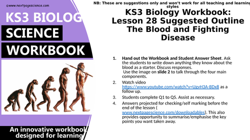 Blood and Fighting Disease KS3 Science WHOLE LESSON RESOURCE | Teaching ...