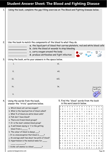 Blood and Fighting Disease KS3 Science WHOLE LESSON RESOURCE | Teaching ...