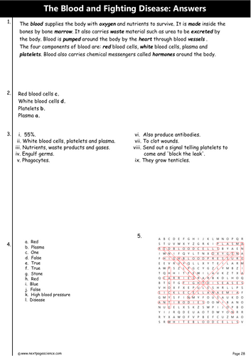 Blood and Fighting Disease KS3 Science WHOLE LESSON RESOURCE | Teaching ...