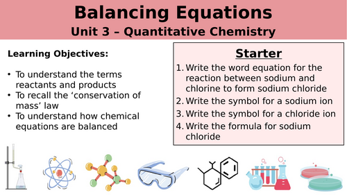 GCSE Chemistry - Balancing Equations & Conservation of Mass | Teaching ...
