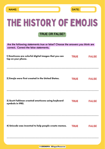 History of Emojis Nonfiction Reading Comprehension | Technology High ...