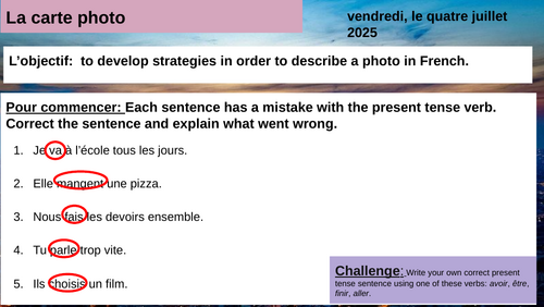 AQA French New Spec Describing a photo in French_ Speaking & Writing ...