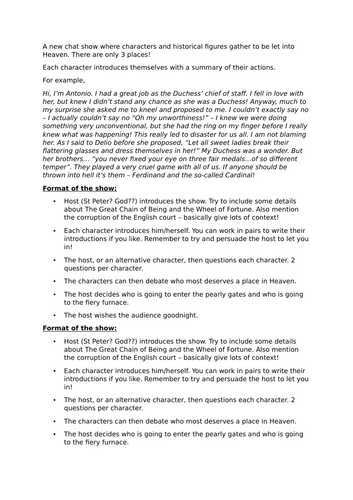 Judging the Duchess – A-Level Duchess of Malfi Debate Resource ...