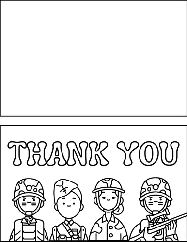 Veterans Day Thank You Card | Printable Template | Veterans Day Writing ...